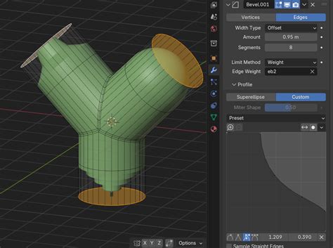 Extrude And Scale Mesh Via Interpolationmodifieretc Blender Stack