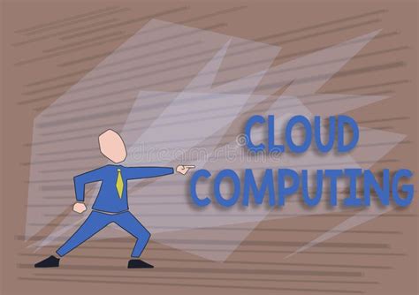 Conceptual Display Cloud Computing Internet Concept Use A Network Of