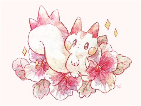Non Kumakawayusu Pachirisu Nintendo Pokemon Flower Request