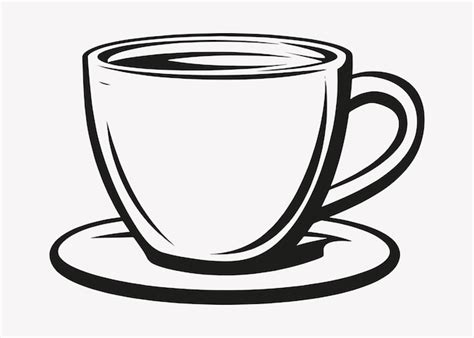 Minimalist Coffee Cup Illustration Premium Ai Generated Vector