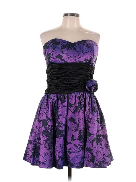 Cindy Floral Purple Cocktail Dress Size Xl 71 Off Thredup