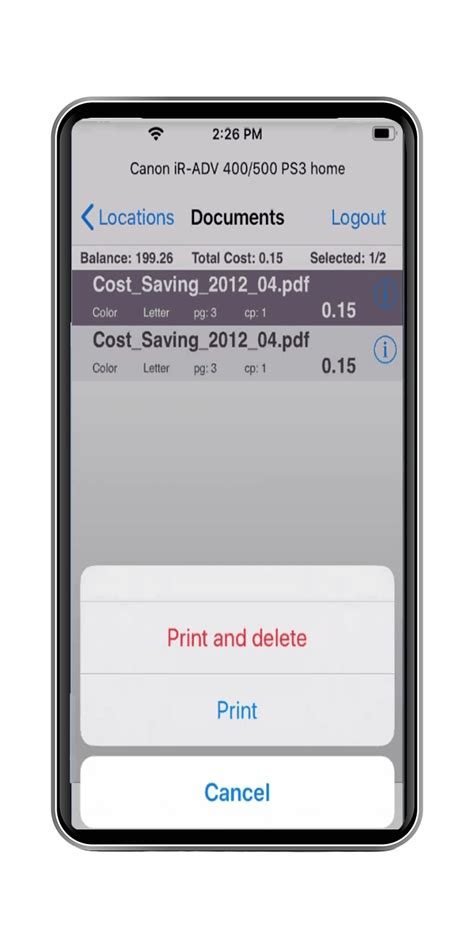 Uniflow Mobile App Secure Mobile Printing