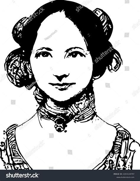 Interpretation 19th Century Mathematician Ada Lovelace Stock Vector Royalty Free 2203124797