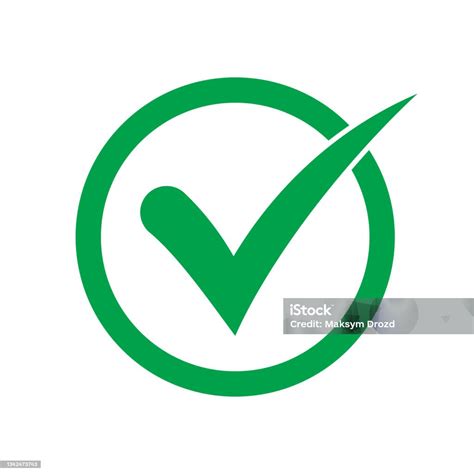 녹색 진드기 아이콘 벡터 기호 흰색 배경에 격리 된 확인 표시 선택 아이콘 또는 올바른 선택 기호 확인 표시 또는 확인란 그림 고름에 대한 스톡 벡터 아트 및 기타 이미지