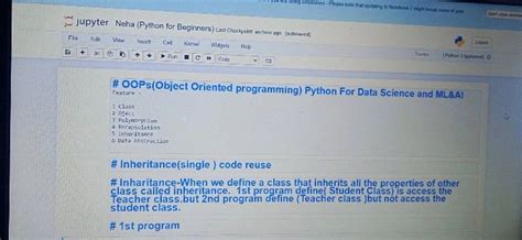 Neha Upadhyay On Linkedin Artificial Python Oops Beginners Life