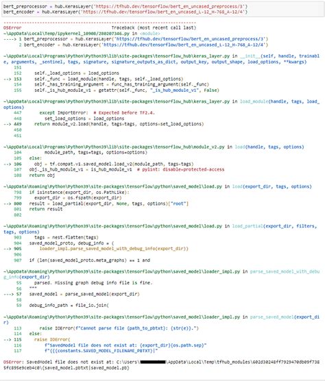 when downloading trained models and loading saved model it gives
