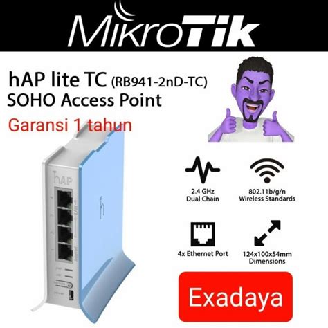 Jual MIKROTIK ROUTERBOARD RB941 2ND TC HAP LITE Shopee Indonesia