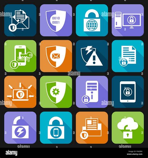 Data Protection Security Icons Stock Vector Image And Art Alamy