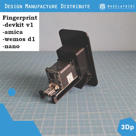 Wall Mount Fingerprint Reader Casing Arduino Nodemcu Esp32 Fingerprint