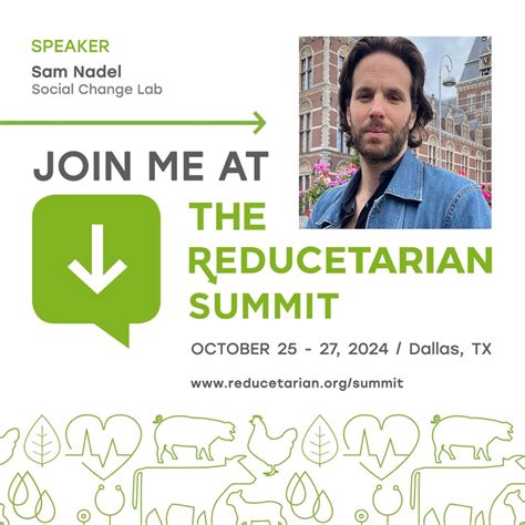 Speaking At Reducetarian Summit In Dallas Sam Nadel Posted On The