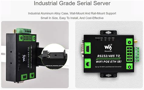 RS To WiFi Ethernet Converter With POE Modbus MQTT Gateway Serial Port To Client