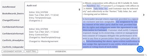 View A Contracts Audit Trail
