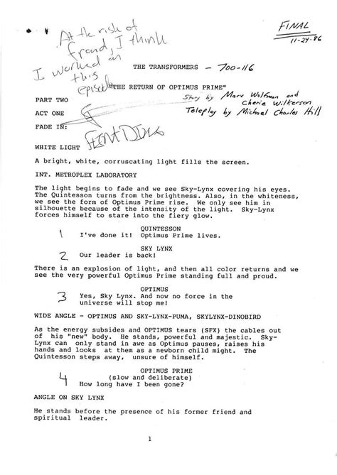 Transformers Script Covers Season 3 Rtransformers