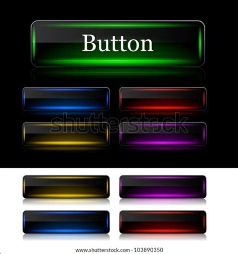 Set Buttons Web Vector Illustration Stock Vector Royalty Free 103890350