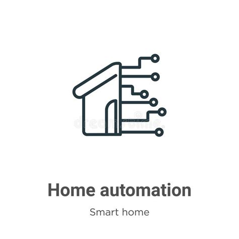 Home Automation Outline Vector Icon Thin Line Black Home Automation