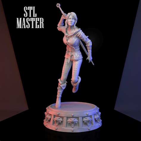 Ciri The Witcher D Print STL File For D Printing Instant Etsy