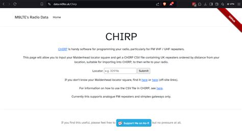 Chirp M0ltes Radio Data