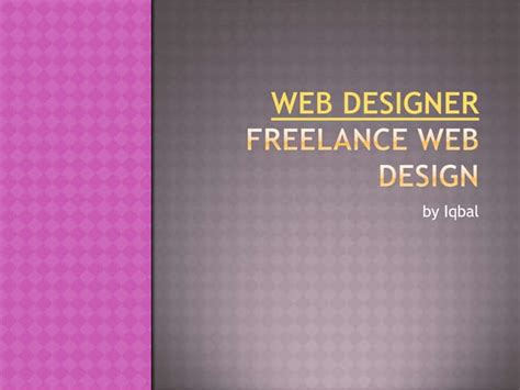 Web Designer Pptx
