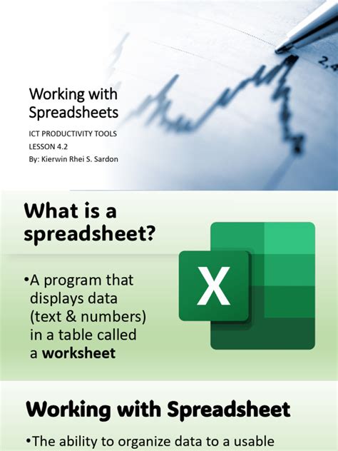 Lesson 4 2 Working With Spreadsheets Ict Productivity Tools Pdf Spreadsheet Microsoft Excel