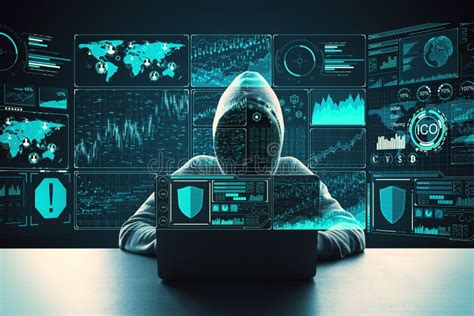 Hacker Using Interface Stock Image Image Of Digital 160488277