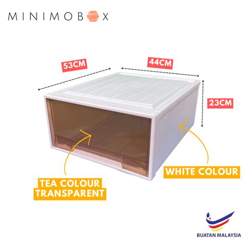 Stackable Drawer Storage Box XXL Pull Out Storage Unit Wardrobe Organizer Kotak Simpanan