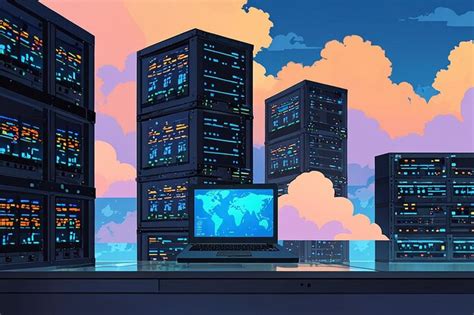 Business Analytics Concept Cloud Computing Big Data Center Data