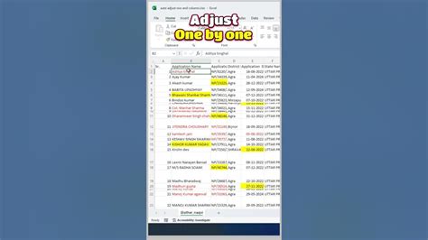 Adjust The Entire Data In Few Seconds In Excel Excelshorts Ytshorts