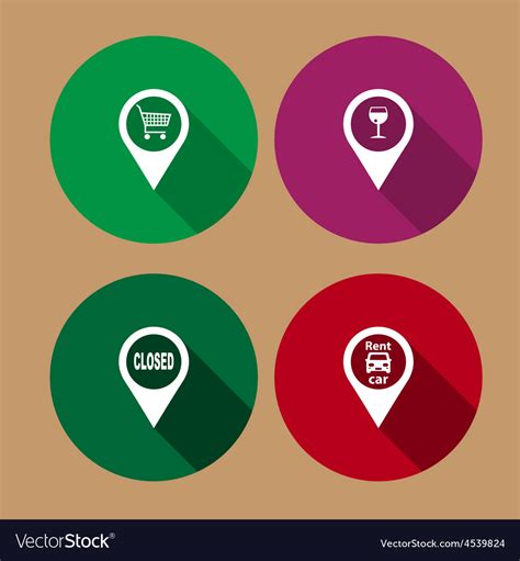 Navigation Pointers Of Map Royalty Free Vector Image