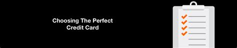 Choosing The Perfect Credit Card Enjoycompare