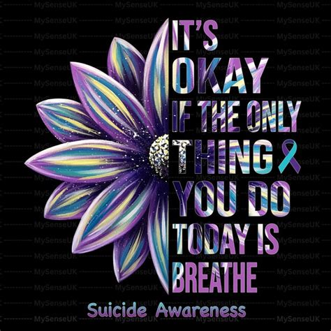 Its Okay If The Only Thing You Do Today Is Breathe Etsy