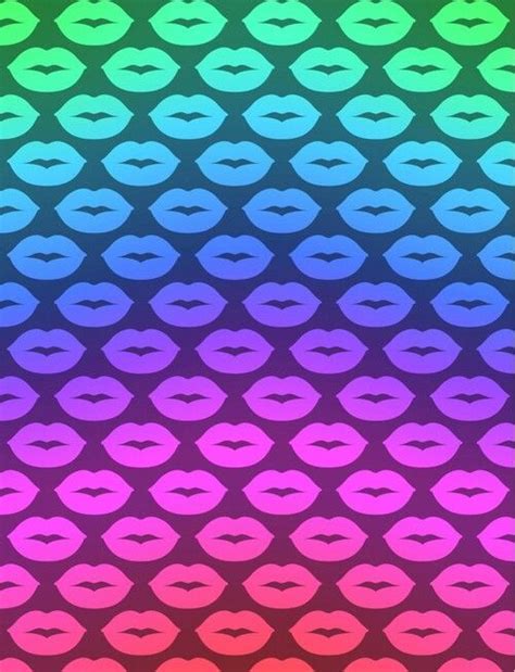 Rainbow Lips Wallpaper