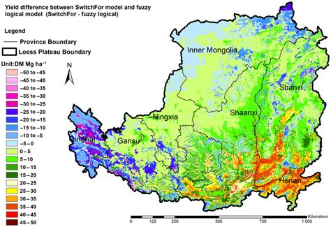 Switchgrass Yield Difference Between The Switchfor Model And The Fuzzy Download Scientific