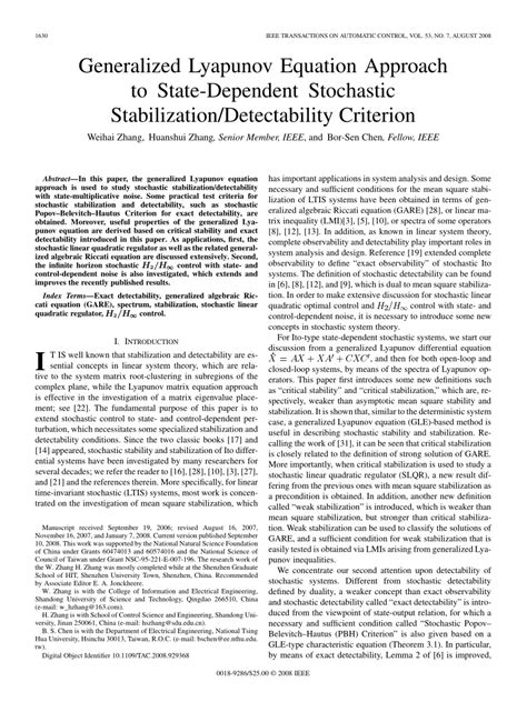 pdf generalized lyapunov equation approach to state dependent