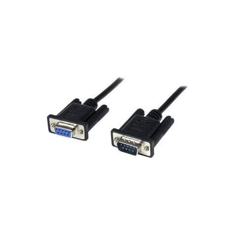 Startech 1m Black Db9 Rs232 Serial Null Modem Cable F M 1 X Db 9 Male Serial 1 X Db 9 Female