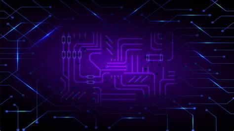 회로 기판과 블루 데이터 기술 배경 무료 벡터