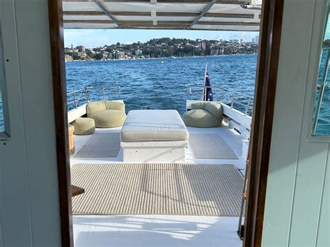 Custom 45ft Motor Vessel Incredible Open Plan Harbour Boat With A Bar