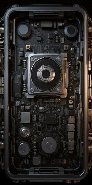 Smartphone Internal Structure Diagram Rightangle Phone Premium Ai