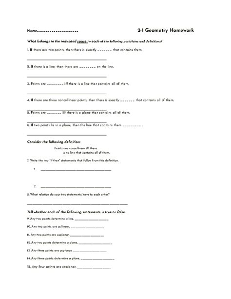 Geometry 2 1 Homework Name 2 1 Geometry Homework What Belongs In The