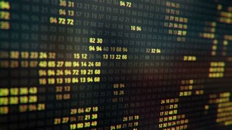 Technological Background Representation Yellow Binary Code Different Configurations Computer