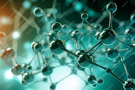 Premium Photo Molecule Or Atom Abstract Structure For Science Or