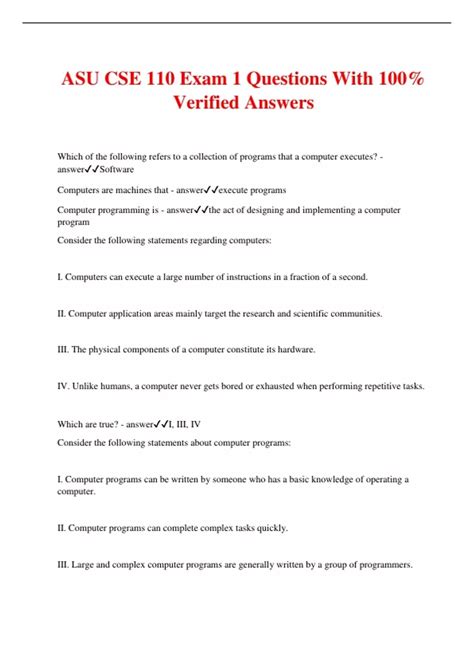 Asu Cse 110 Exam Bundle With Complete Solutions Stuvia Us Asu Cse 110 Exam Bundle With Complete Solutions Stuvia Us