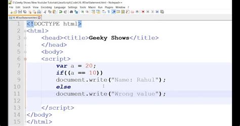 Javascript Tutorial For Beginners 6 Ifelse Conditional