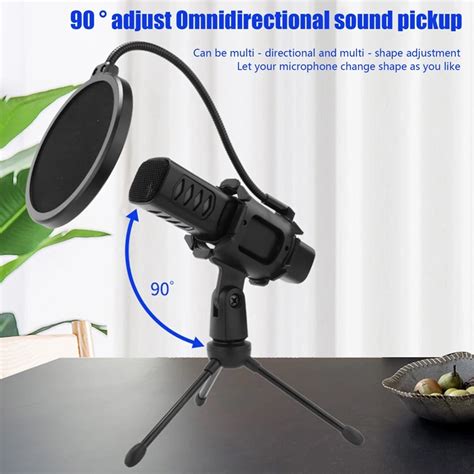 유형 C 콘덴서 마이크 전화 마이크 전화 노트북 노래 게임 스트리밍 녹음 스튜디오 Youtube 컴퓨터 클리너