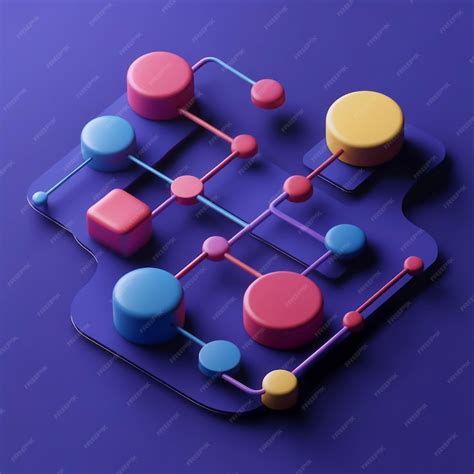 3d Flowchart Icon Process Diagram For Decision Making Logo Illustration Premium Ai Generated Image