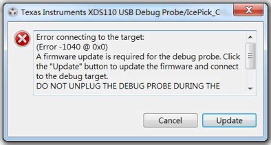 CCS LAUNCHXL CC Firmware Version Of XDS On CC LaunchPad Conflict With CCSv Code