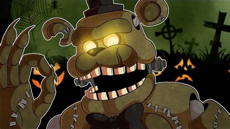 Download Dreadbear From Five Nights At Freddys Prowling In A Fiery