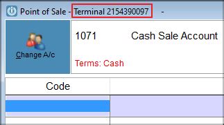 Terminal ID Identification Infusion Business Software