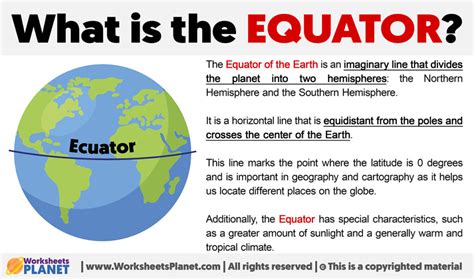 What Is The Equator Of The Earth