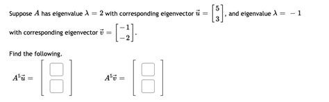 Solved Suppose A has eigenvalue λ with corresponding Chegg