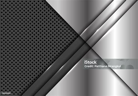 회색 금속 원형 메쉬 디자인 현대 미래 배경 벡터 일러스트 레이 션에 추상 실버 플레이트 오버랩 0명에 대한 스톡 벡터 아트 및 기타 이미지 Istock